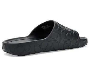 COACH Embossed Monogram Slides - Black