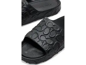COACH Embossed Monogram Slides - Black