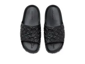 COACH Embossed Monogram Slides - Black