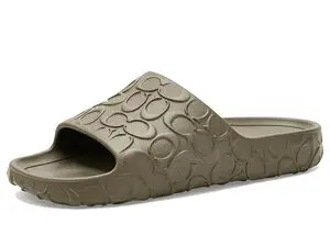 COACH Embossed Monogram Slides - Green
