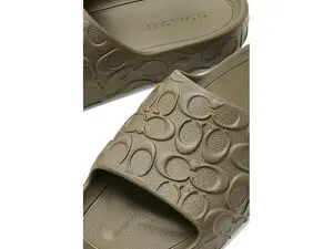 COACH Embossed Monogram Slides - Green