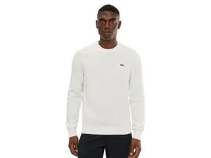 Lacoste Monochrome Crew Neck Cotton Sweater - Flour