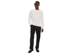 Lacoste Monochrome Crew Neck Cotton Sweater - White