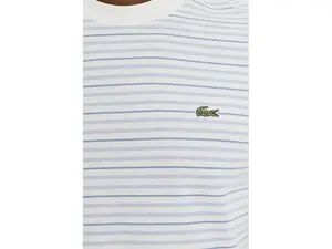 Lacoste Striped Cotton T-shirt T Shirt Blackbird - Blue
