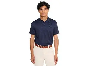 Lacoste Regular Fit Printed Golf Polo Shirt Clothing Rill - Blue