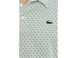 Lacoste Regular Fit Printed Golf Polo Shirt Clothing - Gray