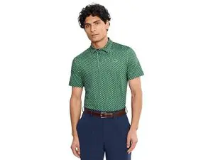 Lacoste Regular Fit Printed Golf Polo Shirt Clothing /aral 1 - Green