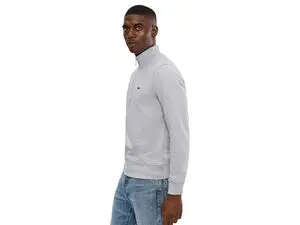 Lacoste High Neck Zipped Fleece Sweatshirt - Gray