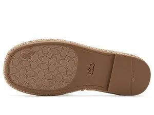 COACH Sculpted C Raffia Flatform Slides - Gray