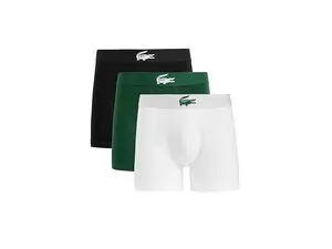 Lacoste 3-pack Stretch Jersey Boxer Briefs Underwear White - Green