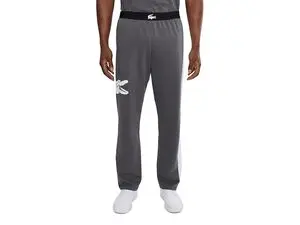 Lacoste Printed Fleece Loungewear Pants Clothing Flagstone/aphylla/white - Gray