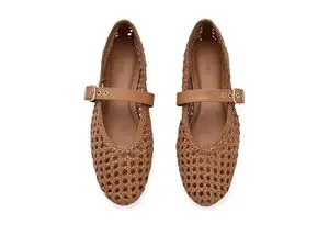 Madewell Remy Grommet Mary Jane Flat Shoes - Brown