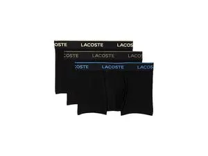 Lacoste 3-pack Crocodile Logo Trunks Underwear /multicolor - Black