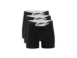 Lacoste 3-pack Crocodile Logo Boxer Briefs Men's Underwear Navy Blue/grey Chine/red Black