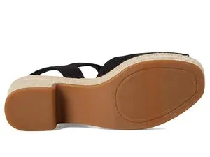 Toms Isla Peep Toe Platform Sandals - Black