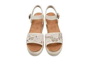 Toms Diana Platform Wedge Sandals With Buckled Ankle Strap - Gray