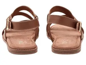 Toms Mar Leather Sandals With Adjustable Buckle - Brown