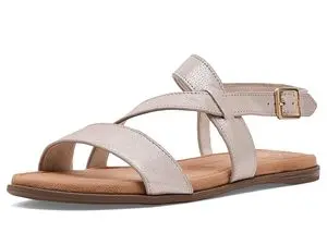 Toms Mar Leather Sandals With Adjustable Buckle - Gold