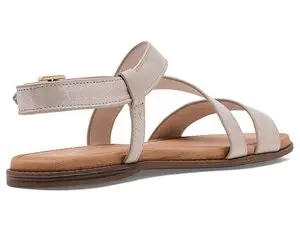 Toms Mar Leather Sandals With Adjustable Buckle - Gold