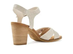 Toms Majorca Ankle Strap Block Heel Sandals - Gray