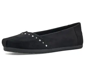Toms Ballet Flat Shoes - Black Micro Stud