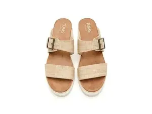 Toms Diana Mule Buckle Wedge Sandal - Gray