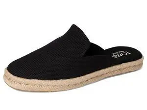Toms Santiago Suede Mule Flats - Black