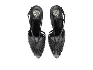 Vince Camuto Hannie Caged Toe Slingback Stiletto Sandals - Black