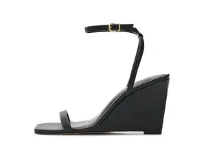 Vince Camuto Ambee Ankle Strap Wedge Sandals - Black