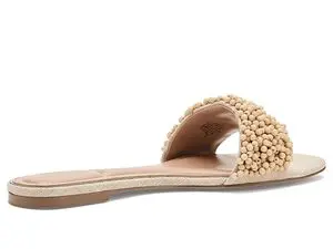 Vince Camuto Balea Embellished Beaded Band Flat Sandals - Gray
