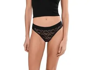 Lacoste Logo Waist Mesh Briefs Underwear - Black