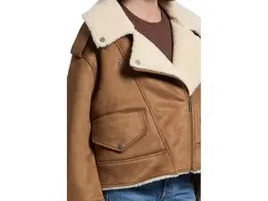 UGG Finnian Luxefluff Moto Jacket - Brown