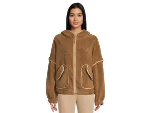 UGG Mariella Fluff Zip Hoodie Sweatshirt - Chestnut
