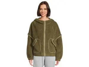 UGG Mariella Fluff Zip Hoodie Sweatshirt - Olive