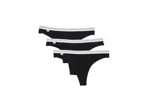 Lacoste 3-pack Stretch Cotton String Briefs Underwear - Black