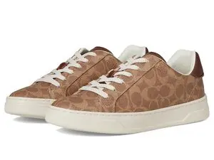 COACH High Line Signature Coated Canvas Sneakers - Brown