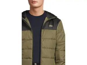 Lacoste Water-repellent Quilted Hooded Jacket
