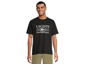 Lacoste Classic Fit Cotton Print T-shirt T Shirt - Black