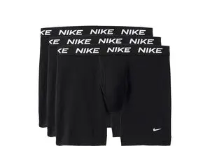 Nike All Day Cotton Stretch With Fly Boxer Brief 3-pack Underwear Obsidian/game Royal - Black