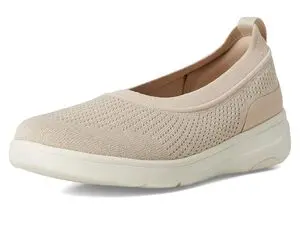 Fitflop Super-q Knit Ballet Flats Slip-on Dress Shoes - Bone