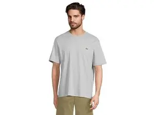 Lacoste Cotton T-shirt T Shirt Silver Chine