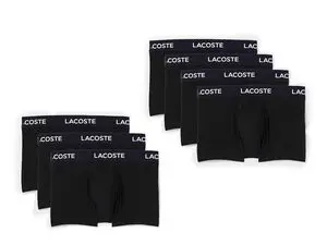 Lacoste 7-pack Logo Waist Trunks Underwear /white/grey - Black