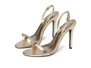 Schutz Aurora Slingback Stiletto Sandals In Metallic