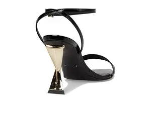 Schutz Elisha Patent Leather Sculptural High Heel Sandals