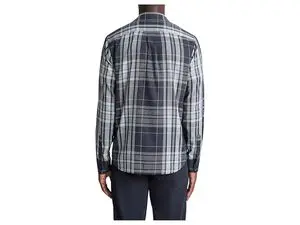 Vince Dunluce Plaid Separate Placket Long Sleeve Shirt Clothing Coastal/blanco - Multi