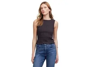 Madewell Madewell Smocked Boatneck Tank Black