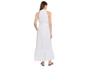 Vince Camuto Collared Sleeveless Embroidered Maxi Dress