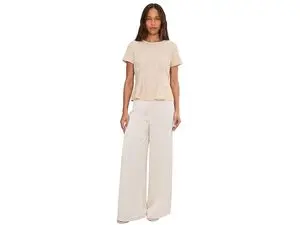 Vince Camuto Short Sleeve Pleated Waist Blouse - Gray