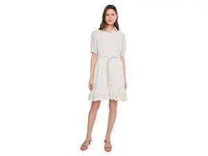 Vince Camuto Striped Puff Sleeve Mini Dress