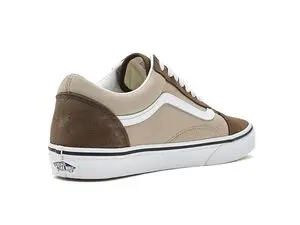 VANS Old Skool Checkerboard Skate Shoes - Brown